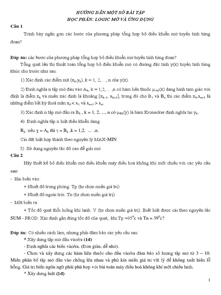 Huong Dan Bai Tap (Lan 1) PDF | PDF