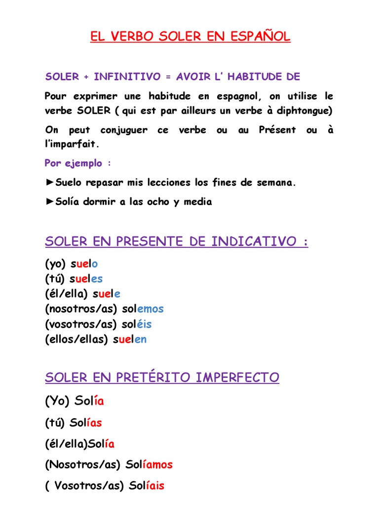 El Verbo Soler en Español | PDF | Artes del Lenguaje y Comunicación