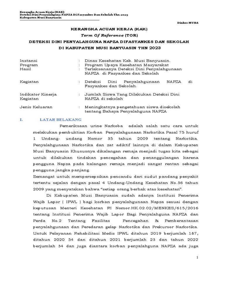 Kak Napza 2023 | PDF