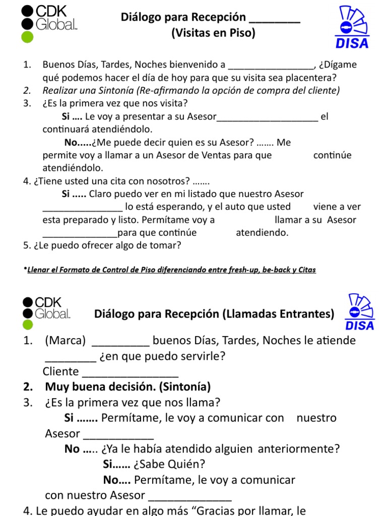 Diálogo de Presentación al Cliente | PDF
