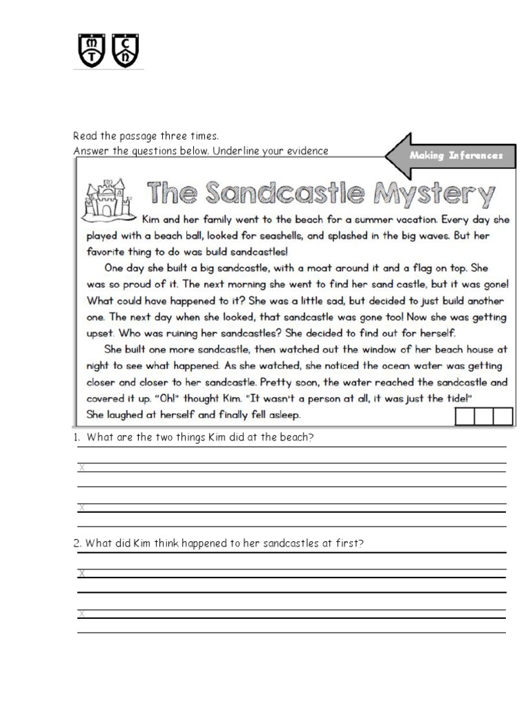 1.4 The Sandcastle Mistery PDF | PDF