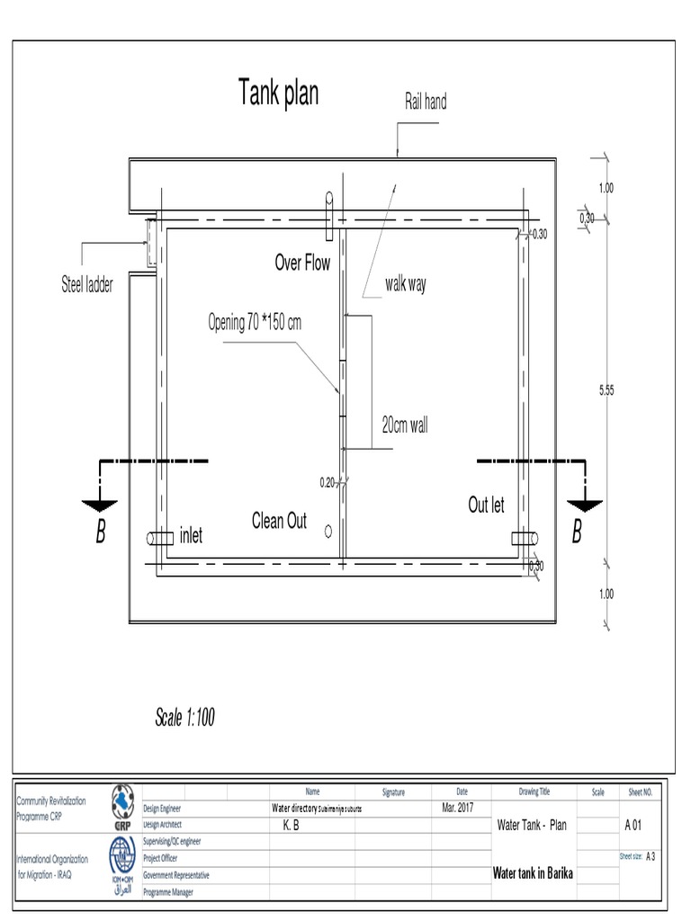 Water Tank Design Plan for Barika | PDF