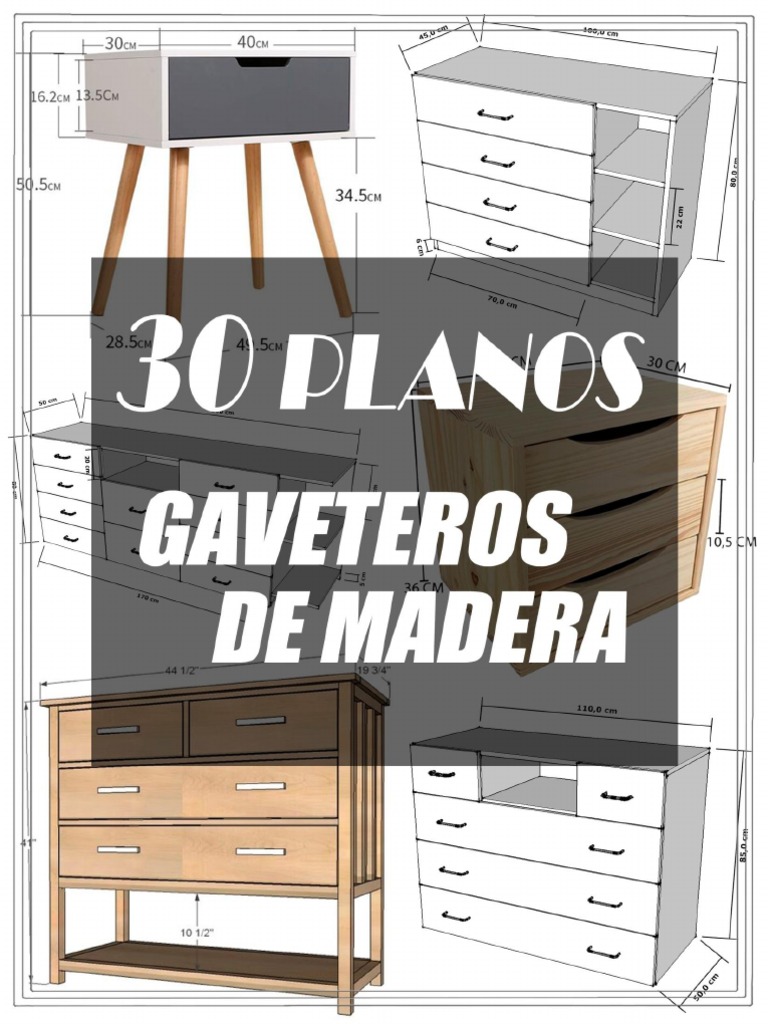 Guía 30 Planos para Gaveteros de Madera PDF | PDF