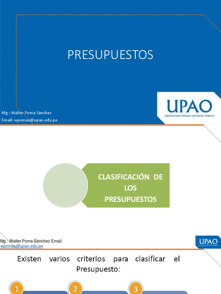 S2 - Semana 2 Clasificacion de Los Presupuestos | PDF | Presupuesto | Economias
