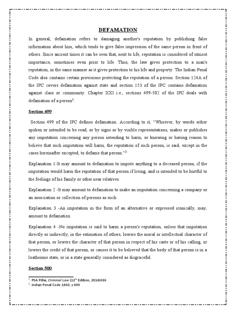 Defamation | PDF | Defamation | Public Law