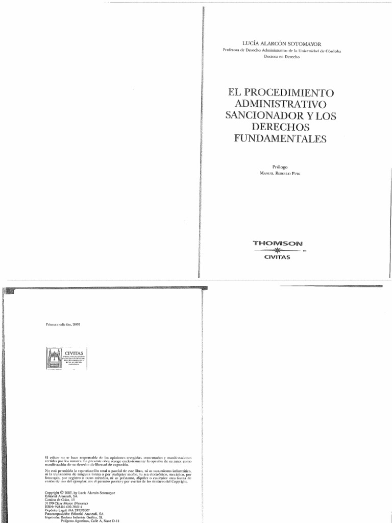 Unidad III - ALARCON - El Procedimiento Administrativo Sancionador y Los Derechos Fundamentales ...