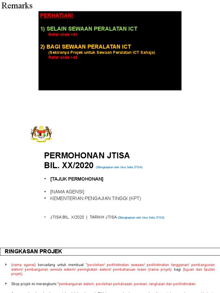 3 - JTISA - x2020 - Agensi - Slaid Permohonan v032020 | PDF