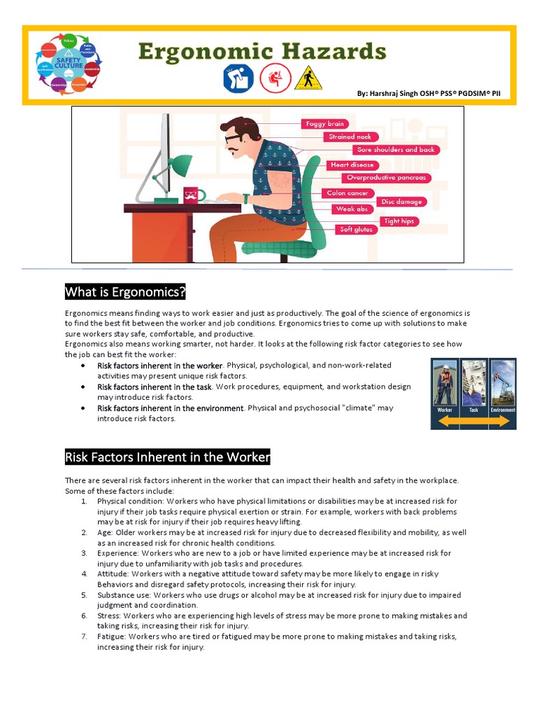 Ergonomic Hazards In The Workplace