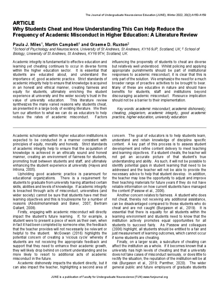 Why Student Can't Prevent Cheating | PDF