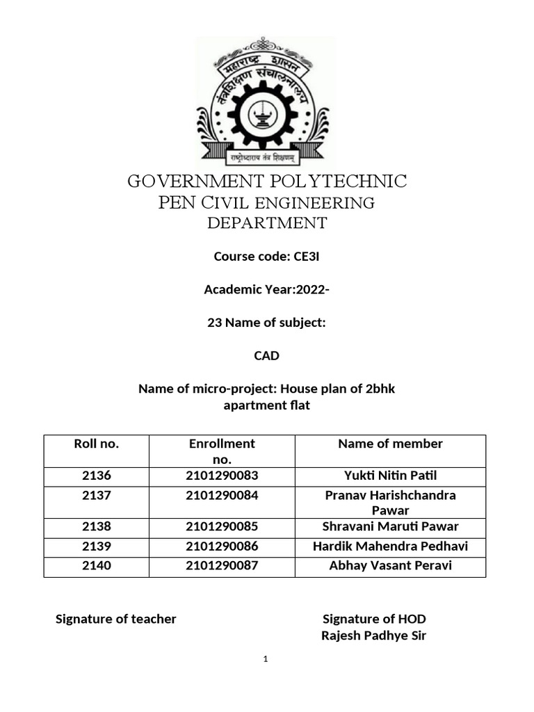 Autocad Micro Project Msbet | PDF