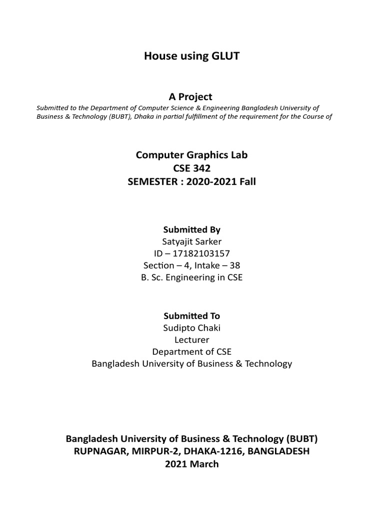 Report House Using GLUT PDF | PDF | Computers