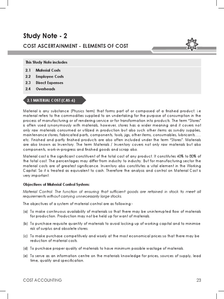 Material Cost Control in Manufacturing | PDF | Business