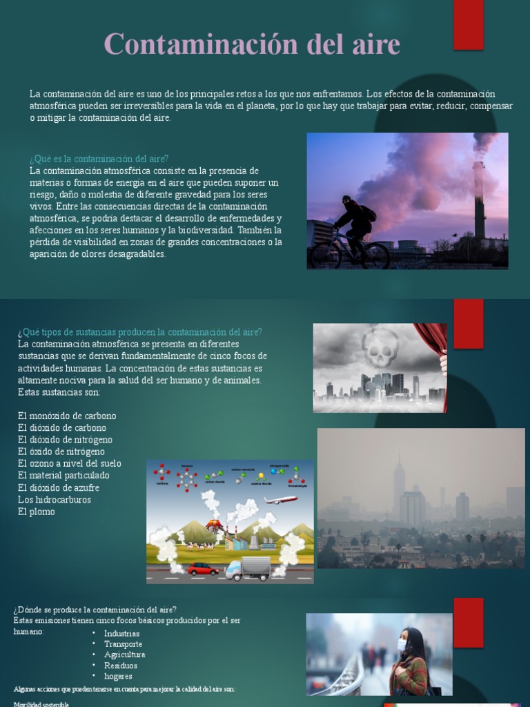 Contaminacion Aire, Suelo, Agua | PDF | La contaminación del aire | Contaminación