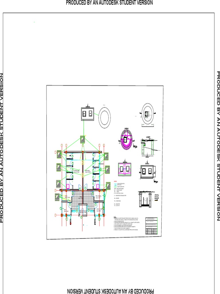 Sanitary As-Built Drawing for Public Toilet | PDF