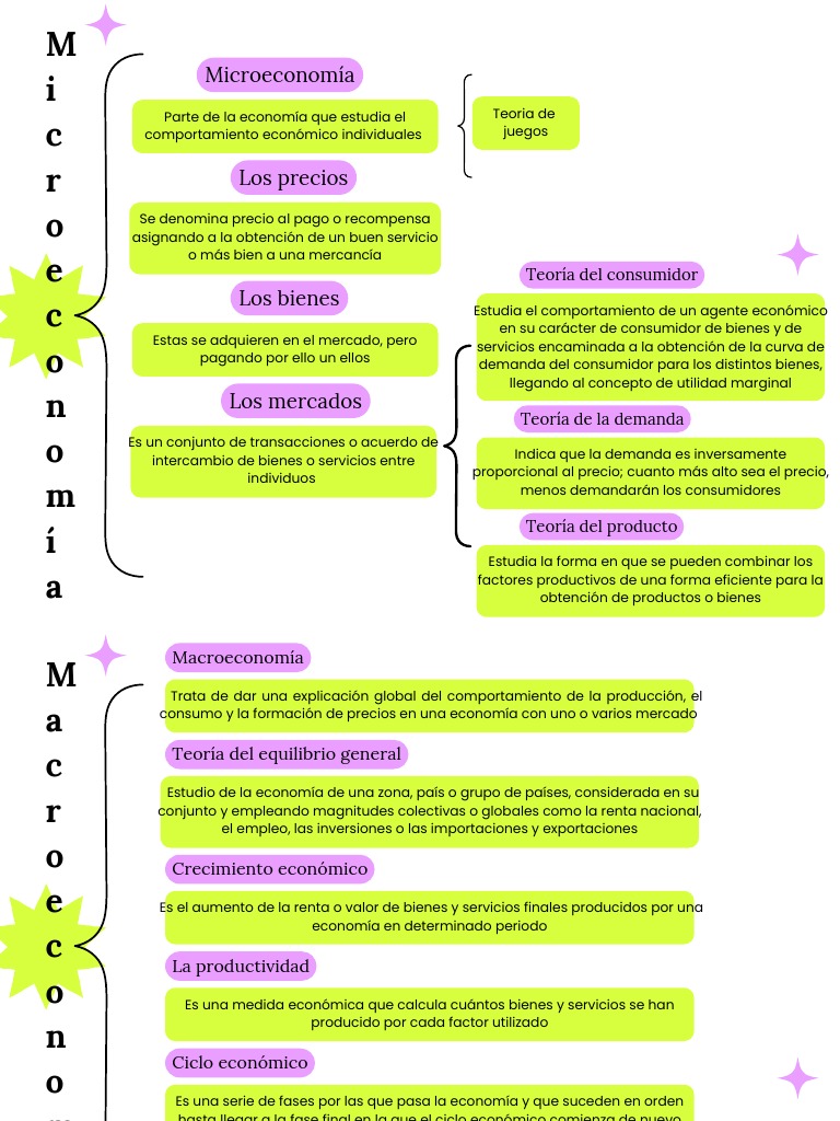 Cuadro Sinoptico Micro y Macroeconomia | PDF