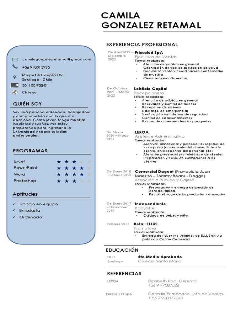 CV Camila 2023 PDF | PDF