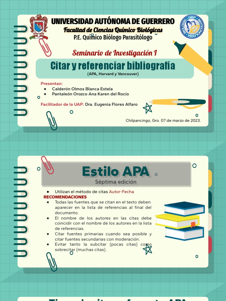 Citar y referenciar-APA-Vancouver-Harvard PDF | PDF