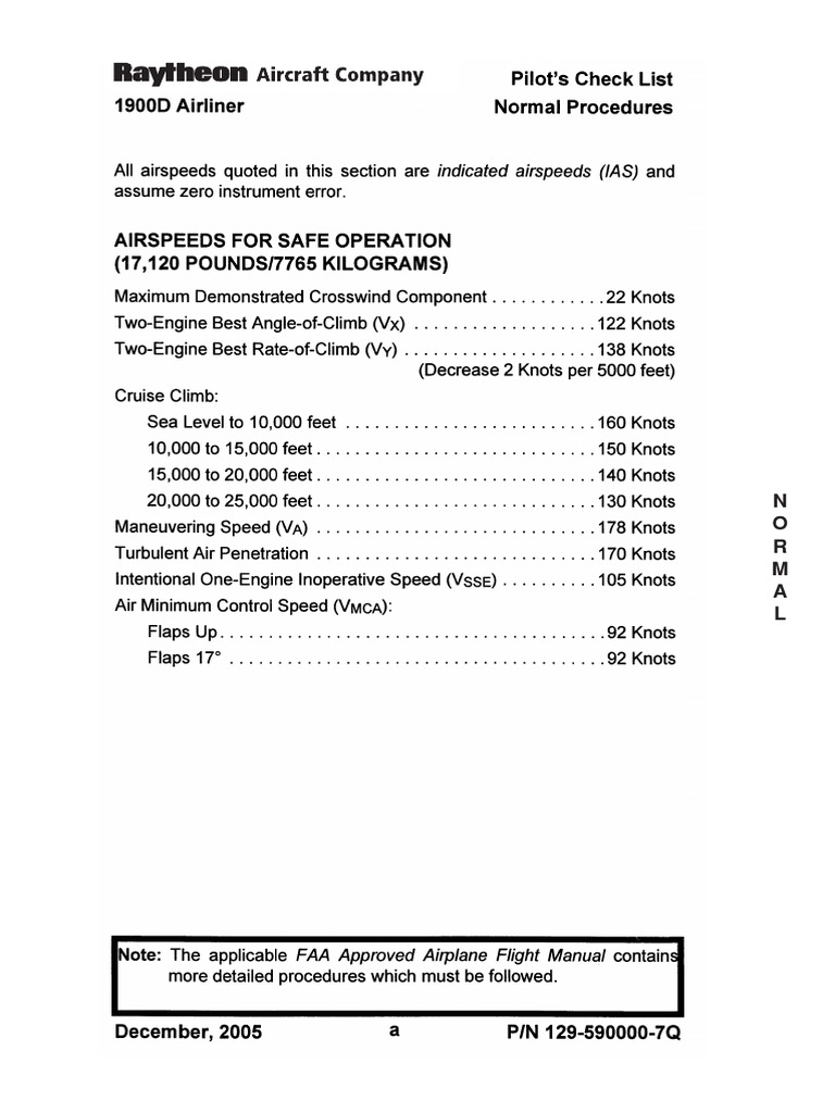 129-590000-7 Normal Procedures B1900d | PDF