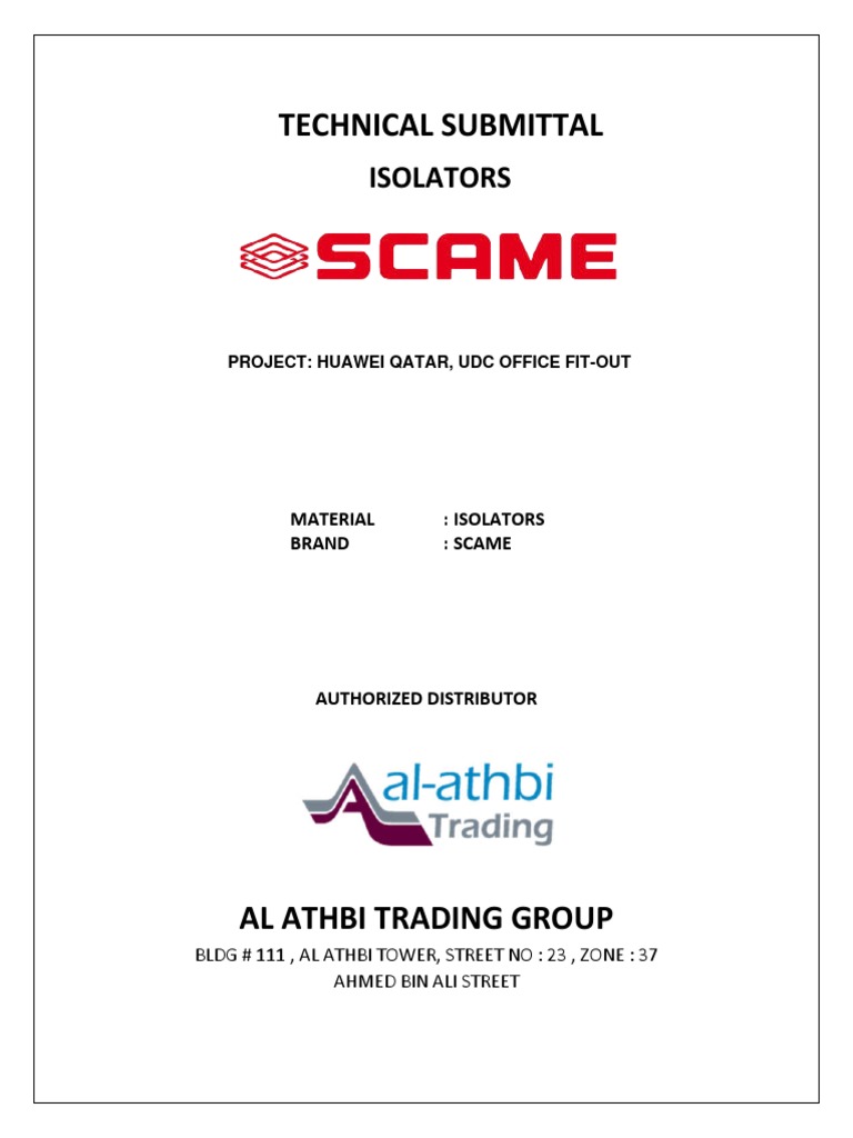 Technical Submittal Isolator Pdf Pdf