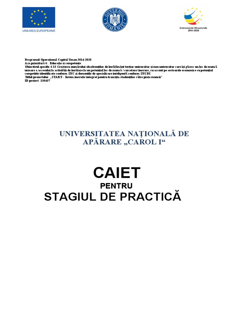 Caiet Practica | PDF