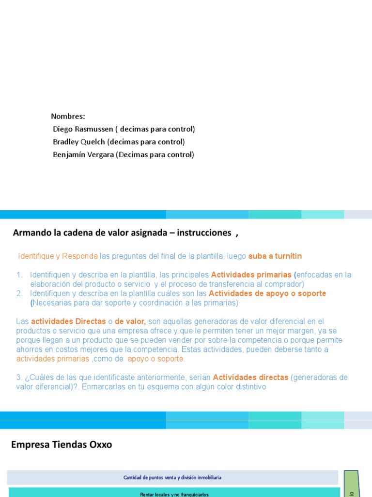 Plantilla Cadena de Valor Oxxo | PDF | Negocios