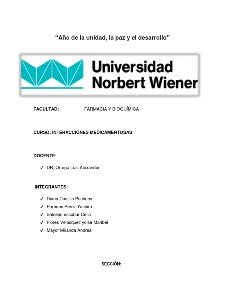 Interaccion Medicamentosa Avanze Final Grupal Caso Clinico 2 | PDF