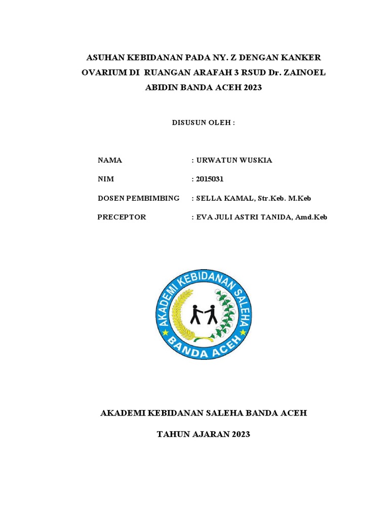 Asuhan Kebidanan Kanker Ovarium 2023 | PDF | Sains & Matematika