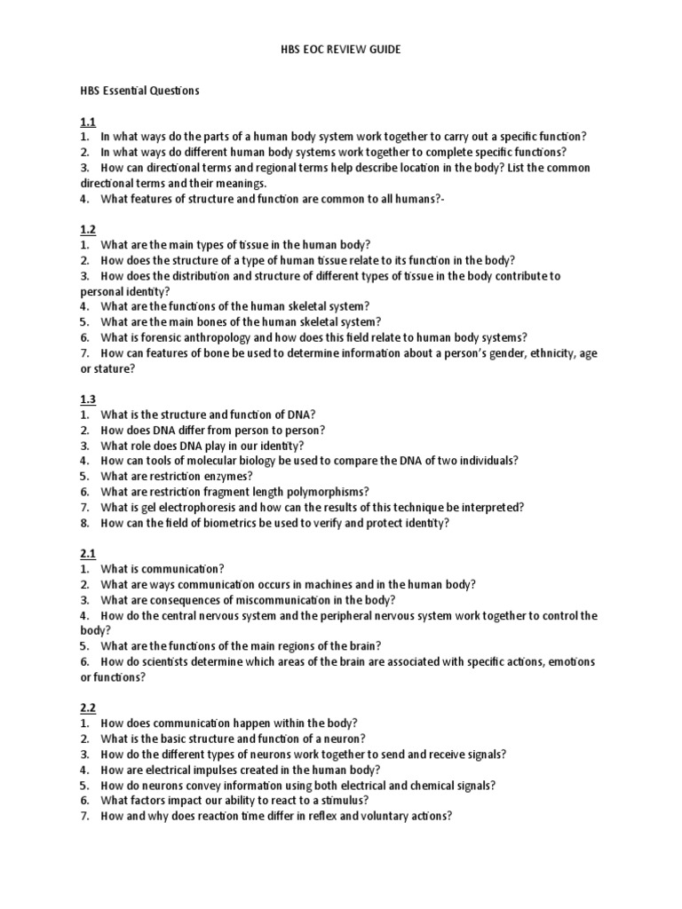 HBS Eoc Review | PDF | Self-Improvement | Lifestyle