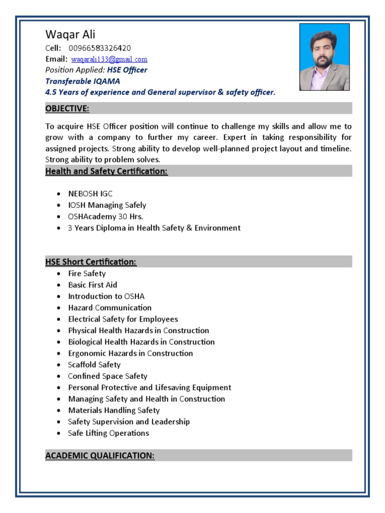 Waqar Ali Resume | PDF