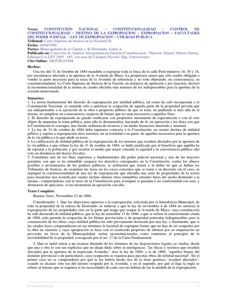 Fallo Elortondo PDF | PDF