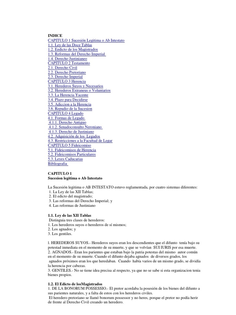 Test Amen To Del Derecho Romano | PDF | Herencia | Voluntad y testamento