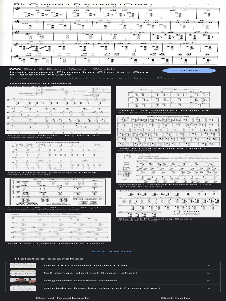 Clarinet Fingering Blue Book - Google Search PDF | PDF