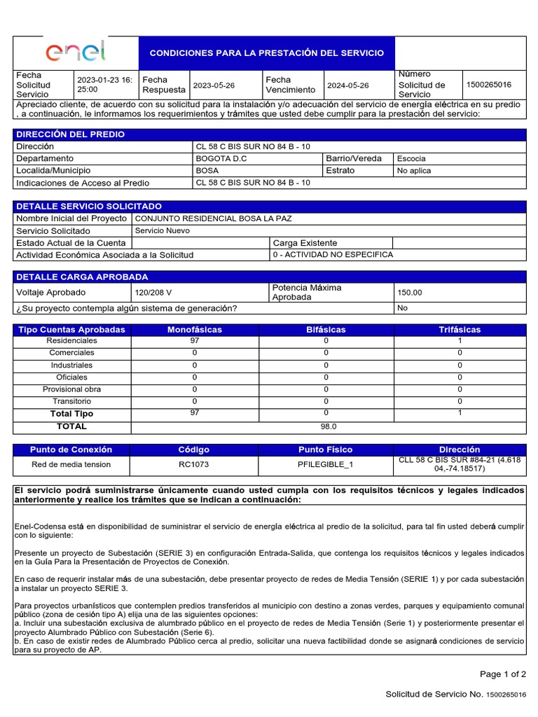 Condiciones de Servicio 1500265016 25 05 2023 PDF | PDF