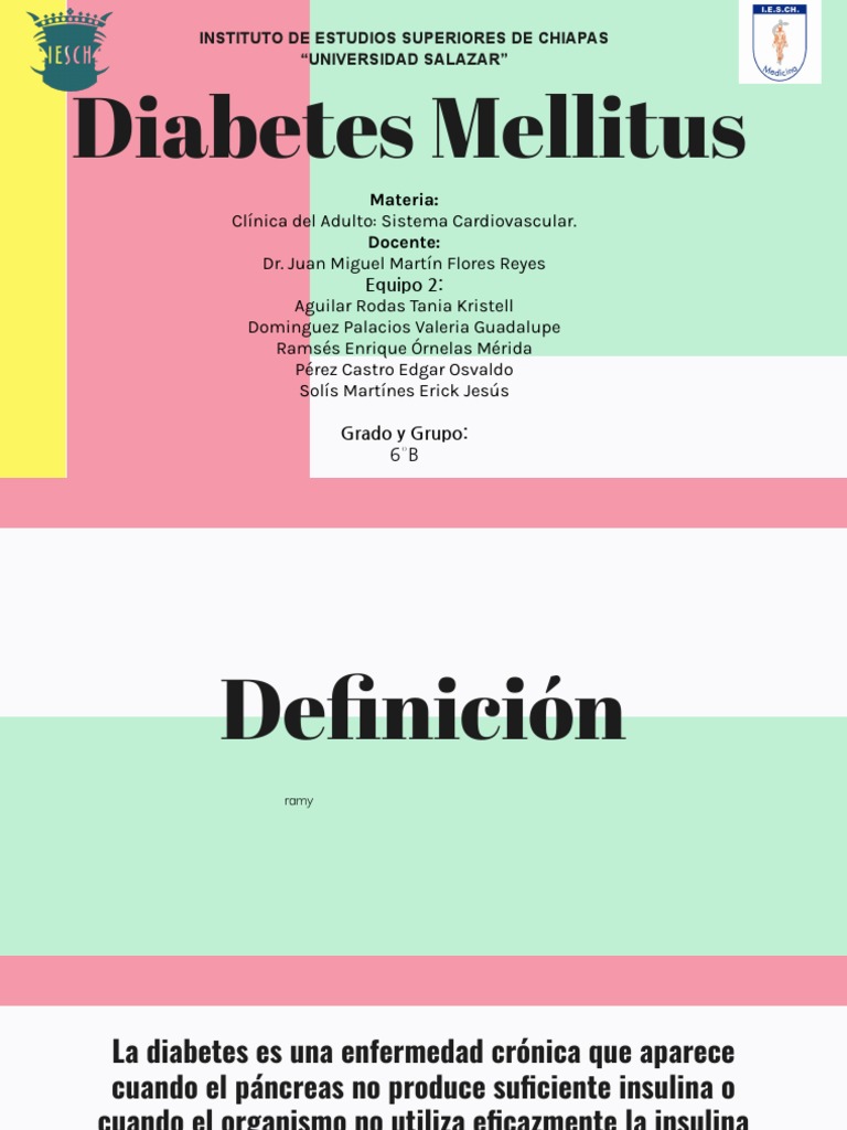 Diabetes Mellitus: Definición, Etiología, Fisiopatología, Cuadro ...