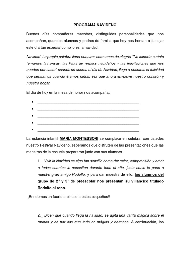 Programa Navideño PDF | PDF