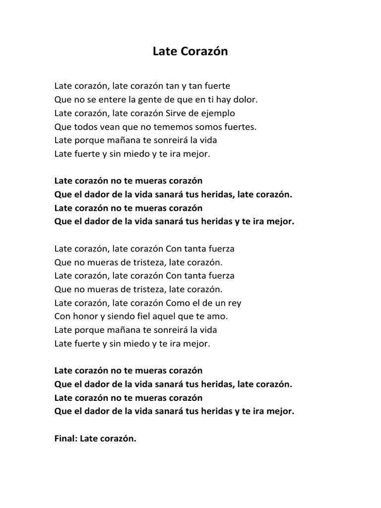 Late Corazón PDF | PDF