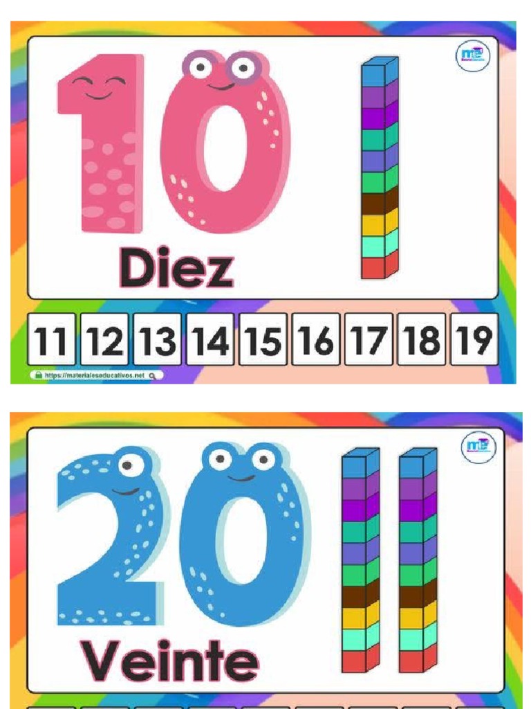 Numeros 10 al 100.pptx | PDF