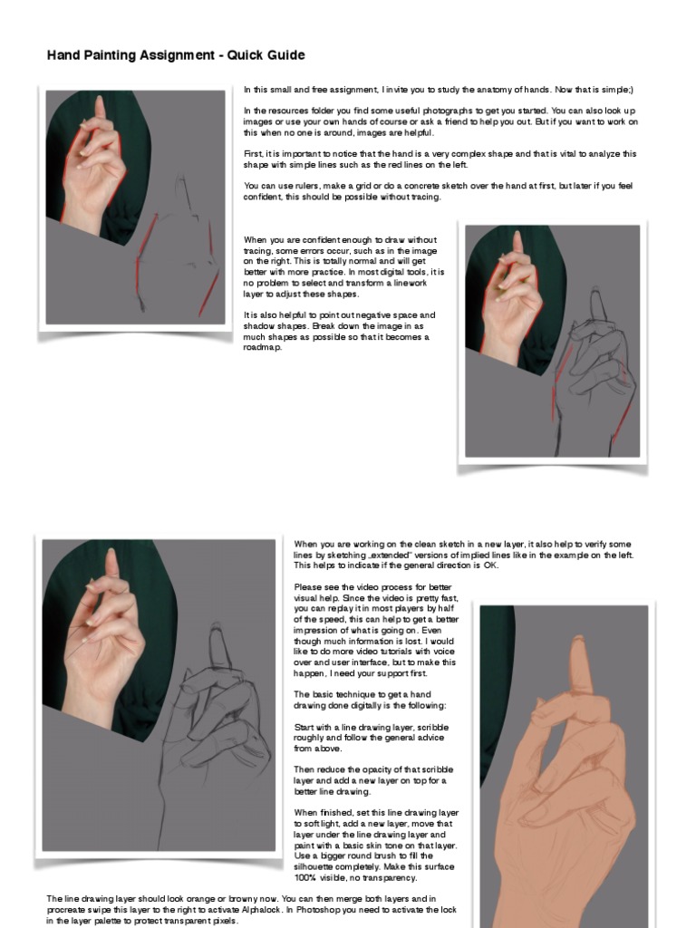 Hand Anatomy Painting Guide | PDF