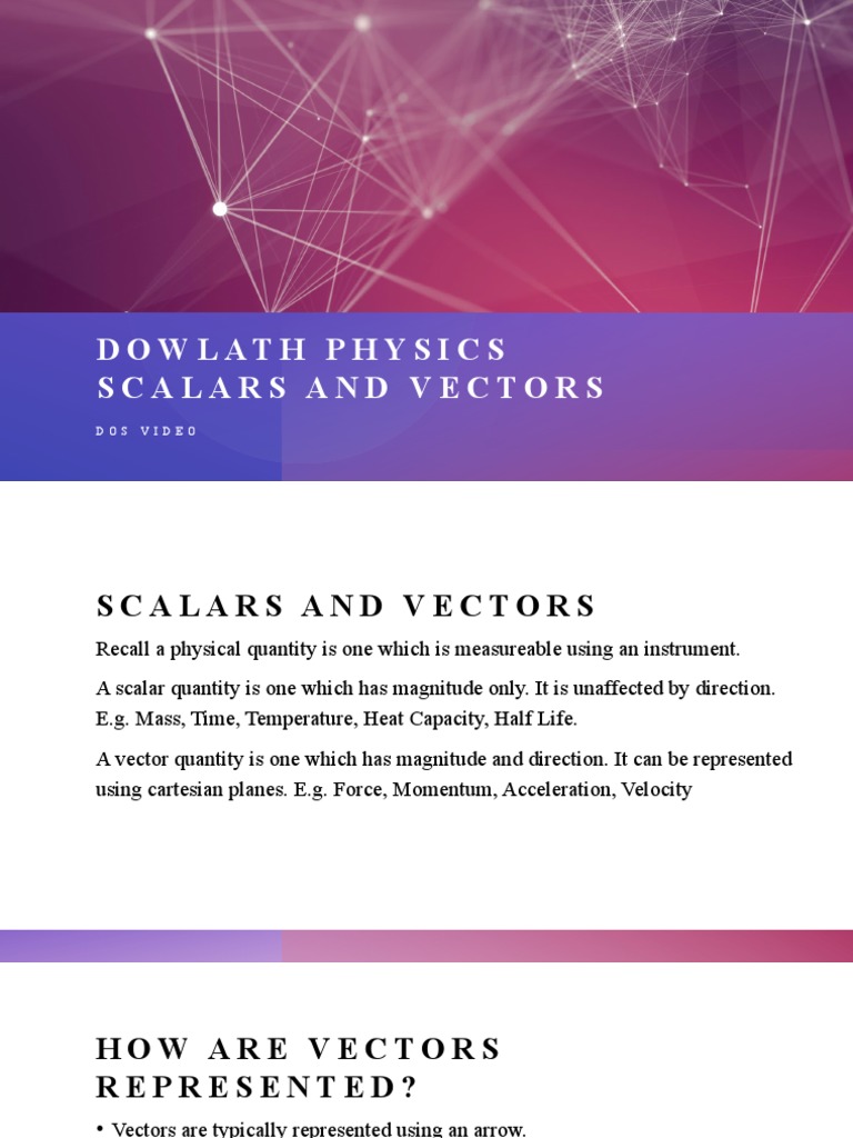Scalar and Vector (Phys Lessons) | PDF