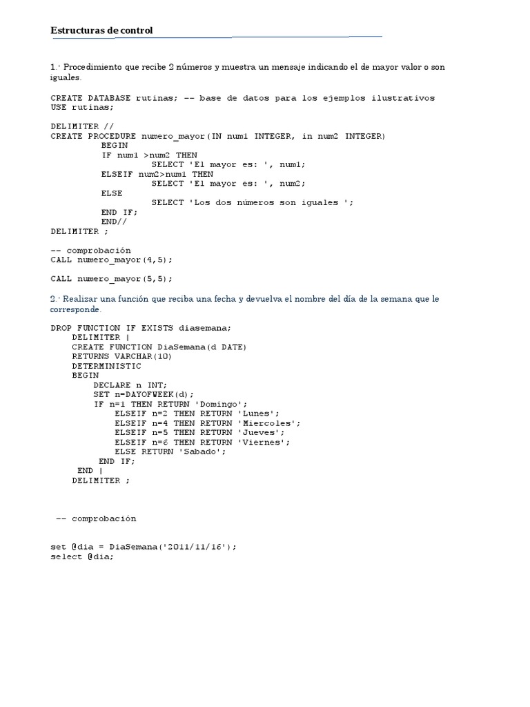 GTB - Estructuras de Control | PDF | Ingeniería de software | Programación de computadoras