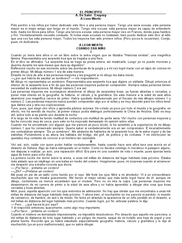 Antoine de Saint Exupc3a9ry El Principito | PDF | El Principito | Asteroide