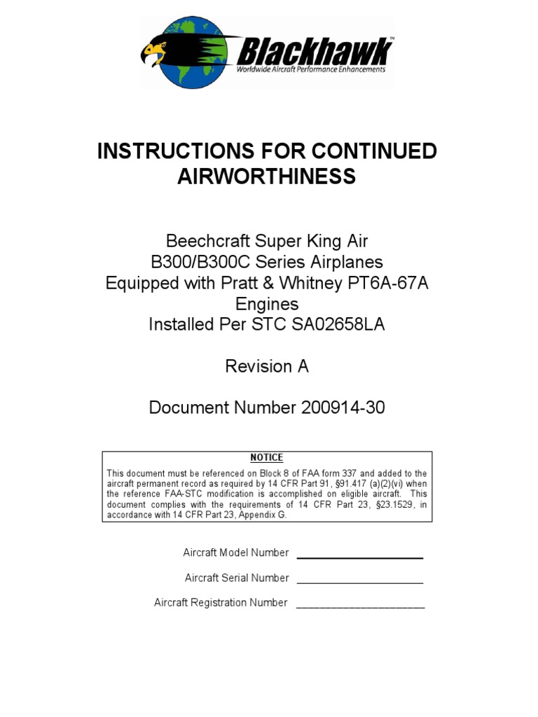 KingAir 67engine ICA PDF | PDF | Vehicles | Aircraft