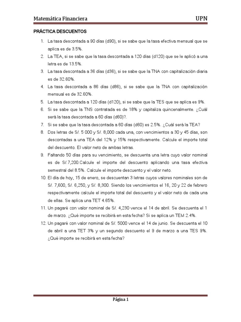 PD6 Descuentos-2023-1 | PDF