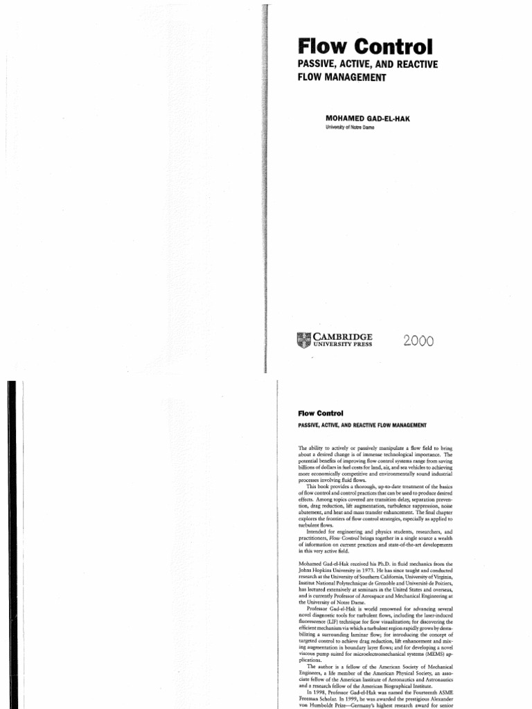 Flow Control - Passive, Active, and Reactive Flow Management | PDF