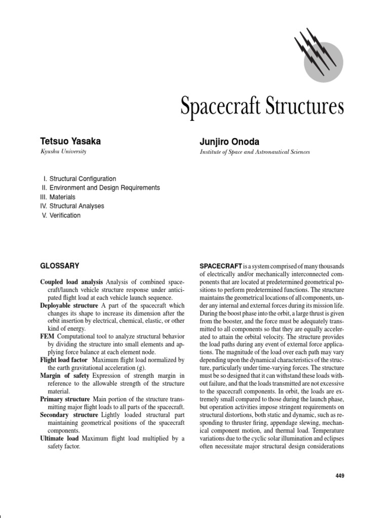 Spacecraft Structures: Tetsuo Yasaka Junjiro Onoda | PDF