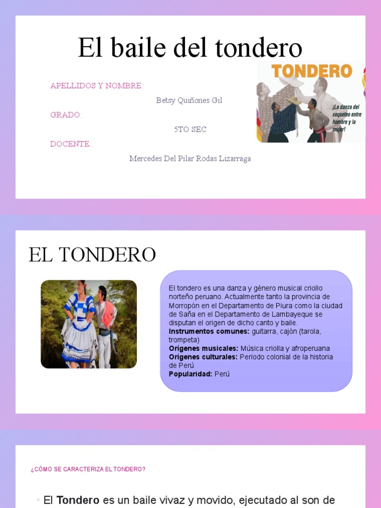 El baile del tondero.pptx | PDF