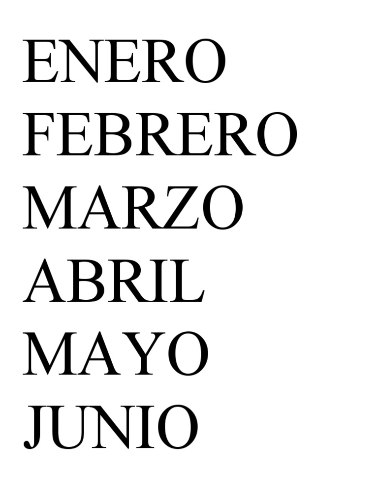 Meses Imprimir | PDF