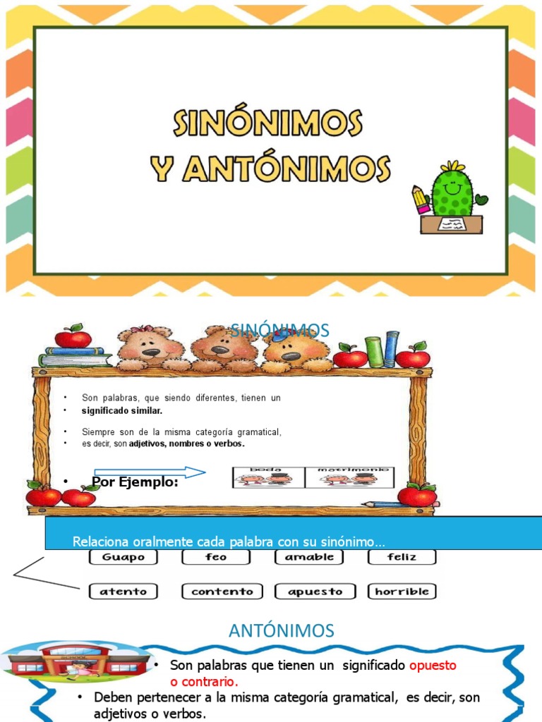 Sinonimos y Antonimos | PDF
