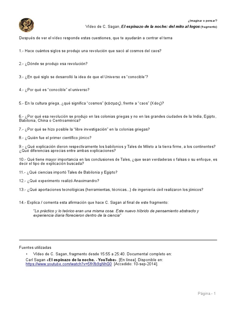 Video Sagan Cuestiones PDF | PDF