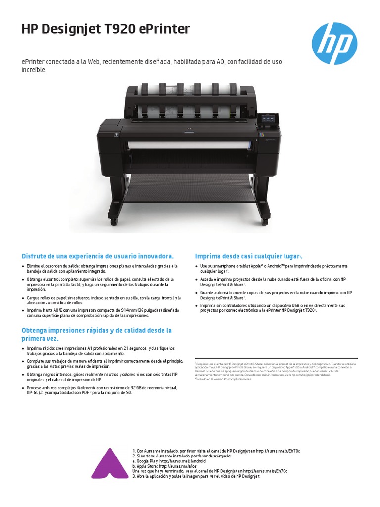 HP Designjet t920 PDF | PDF